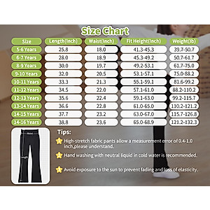 Girls' Activewear Leggings Size 6/7 Years Old Black Bell Bottoms High Waist Cross Yoga Pants with Pockets for Child Workout