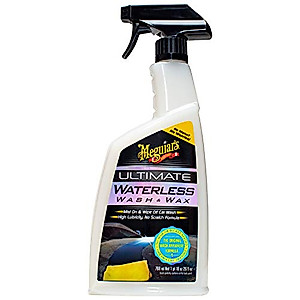 Meguiar's Ultimate Waterless Wash & Wax - Scratch-Free Waterless Car Wash That Makes Car Detailing Quick and Easy - 26 Oz