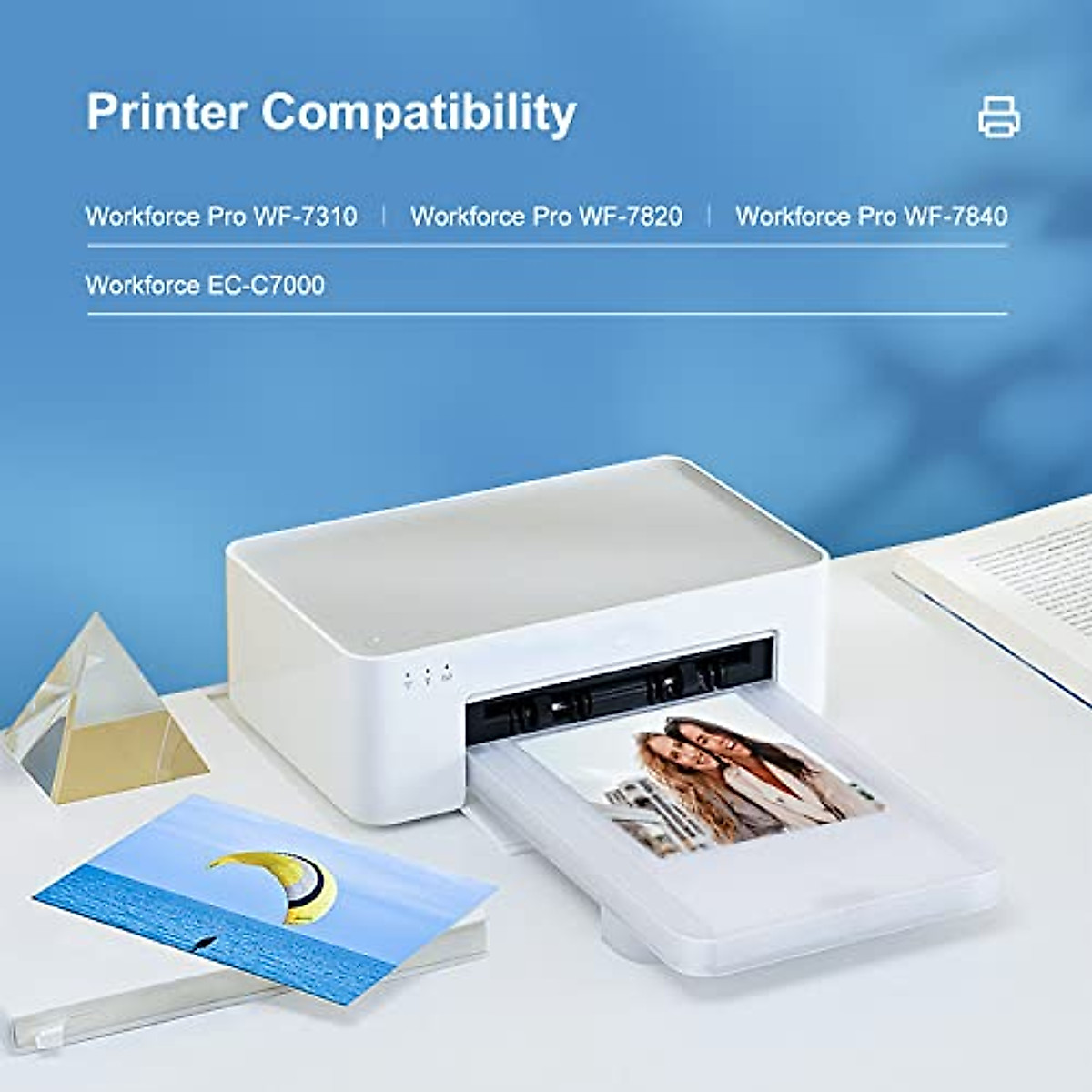 Kolor Expert Remanufactured T812 Black Ink Cartridge Replacement for Epson 812XL 812 XL T812XL for Epson Workforce WF-7840 WF-7820 EC-C7000 WF-7310 Printer (2 Black)