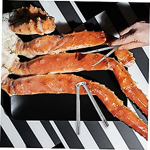 DOITOOL 1 Set Crab Claw Metal Forks Pliers Set Pliers Tool Crab Crackers Seafood Forks Picks Walnut Pecan Tool Seafood Accessory Compact Lobster Crackers Portable Crab Crackers Silver Crab