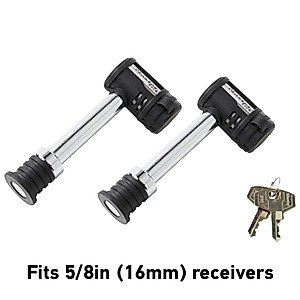 Master Lock 1479TAT Receiver Lock, 2 Pack,Silver