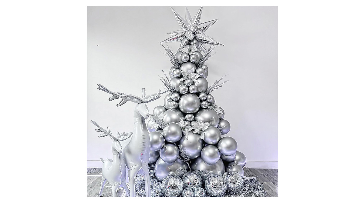 Metallic Silver Balloons Arch Kit - Celebrate in Style