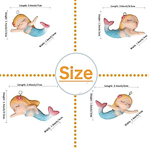 PAPIEEED Floating Mermaid Fish Tank Decor, Cartoon Aquarium Decorations for Aquatic Pets to Play Resin Aquarium Ornaments Suitable for All Kinds of Fish Tank