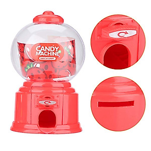 Alomejor Candy Machine Small Portable Candy Dispenser Mini ABS Machine Candy Twisting Machine Money Bank (Red)