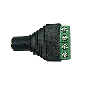 Cerrxian 3.5mm 4 Pole Female Jack Stereo Audio Video to 4 Screw Terminal Female Headphone Replacement Balum Converter Adapter (2-Pack)