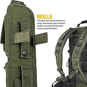 WYNEX Tactical Molle Accessory Pouch, Backpack Shoulder Strap Bag Shoulder Tape Additional Bag Multifunctional Hunting Tools Pouch, Nylon Fabric, Army Green