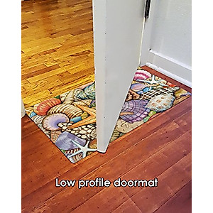 Toland Home Garden 800033 Shells of The Sea Summer Door Mat 18x30 Inch Beach Outdoor Doormat for Entryway Indoor Entrance