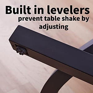 Design 59 Metal Dining Table Legs, Table Base for Desk, Kitchen, Restaurant & Other Tables, Black Furniture Legs, Steel Pedestal, Mid Century Modern Furniture (M14)