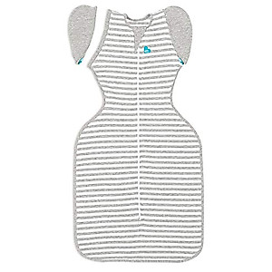 Love to Dream Swaddle Up Transition Swaddle, Patented Zip-Off Wings, Gently Help Baby Transition from being Swaddled to Arms Free when showing signs of rolling, 1.0 TOG, 13-19 lbs, Gray
