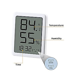 Smart Guesser Digital Hygrometer Indoor Thermometer HD 3.5″ Large LCD Screen, Thermometer for Home,Room Temperature Humidity Meter High Acurracy Temperature Sensor Humidity Gauge, White, (MHO-C602)