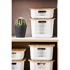 SmartStore Basket Bamboo Lid Colour, One Size