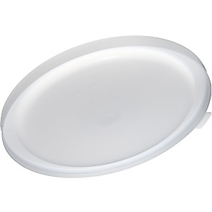 Carlisle FoodService Products Bain Marie Food Storage Container Lid with Stackable Design for Kitchens, Restaurants, Catering, Plastic, 12 To 22 Quarts, White