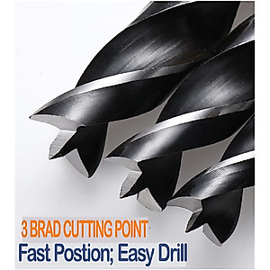 Brad Point Woodworking 60Pcs Drill Bit Set Drill for Hardwood Softwood