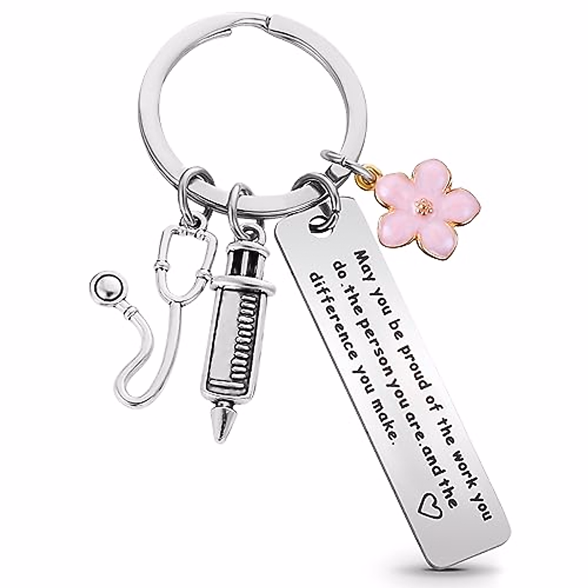 Ouligay Nurse Keychain Nurse Gifts for Women Thank You Keychain Nurse Appreciation Keychain Nurse Practitioner Gifts Nurse Graduation Gifts Nurses Week Gifts Medical Assistant Gifts Nurse