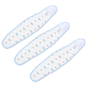 Healifty 3Pcs Baby Umbilical Hernia Belt Baby Belly Button Cord Band Infant Belly Wrap Adjustable Navel Belly Band Sky- Blue