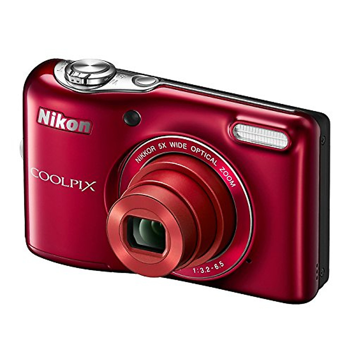 Nikon COOLPIX L30 20.1 MP Digital Camera with 5x Zoom NIKKOR Lens and 720p HD Video (Red) (Discontinued by Manufacturer)