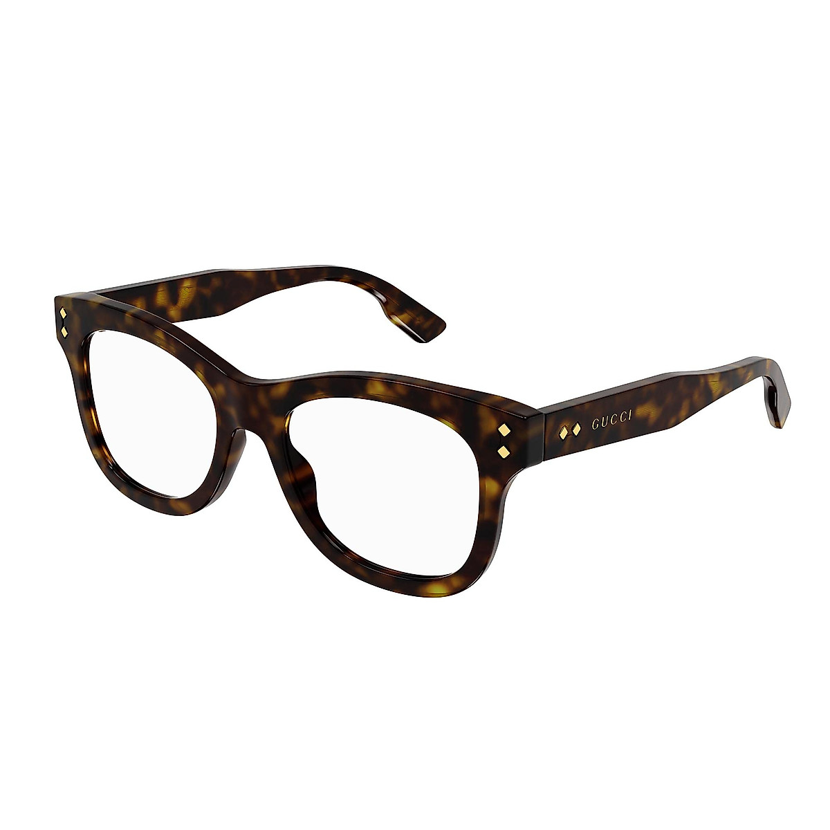 Gucci GG1086O 007 Eyeglasses Women's Havana Full Rim Cat Eye 53mm