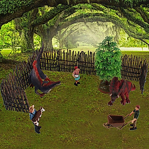 20PCS Corral Fence Toy Accessories Panel Set Farm Corral Fence with Gate Horse Paddock Barn Farm Animals for Toddlers Kids Preschool Educational Gift Sets