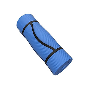 Foam Sleeping Pad for Camping - 0.75-Inch-Thick Waterproof Sleep Pad with Carry Straps for Cots, Tents, or Sleepovers by Wakeman Outdoors (Blue)