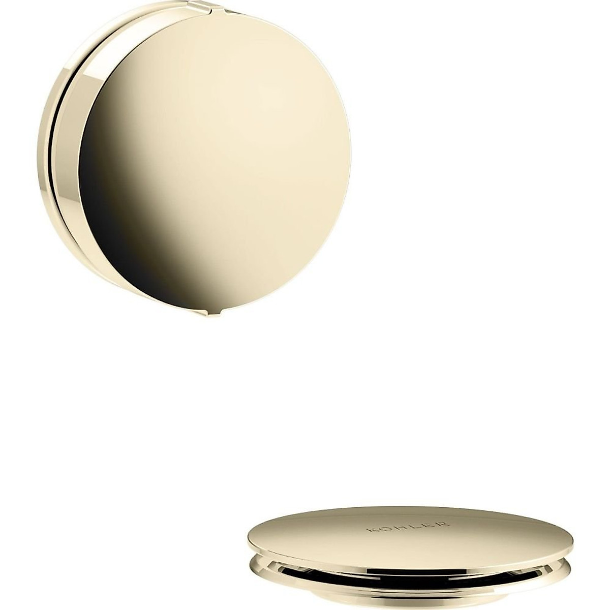 Kohler K-T37392-AF Cable Bath Drain Trim w/Contemporary Rotary Turn Handle Gold