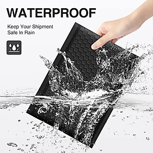 UCGOU Bubble Mailers 6x10 Inch Black 50 Pack Poly Padded Envelopes Small Business Mailing Packages Opaque Self Seal Adhesive Waterproof Boutique Shipping Bags for Jewelry Makeup Supplies #0