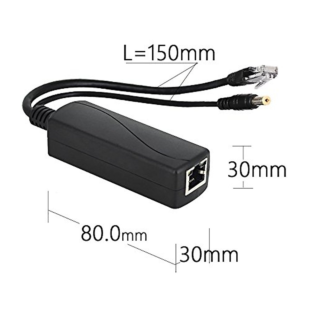 ANVISION 2-Pack Active 48V to 12V PoE Splitter Adapter, IEEE 802.3af Compliant 10/100Mbps, DC 12V Output, for IP Camera AP Voip Phone and More