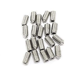 Pro Bamboo Kitchen 20pcs 1/4-20x1/2" Hexagon Hex Socket Set Grub Screws 304 Stainless Steel Full Thread Cone Point Grub Screw