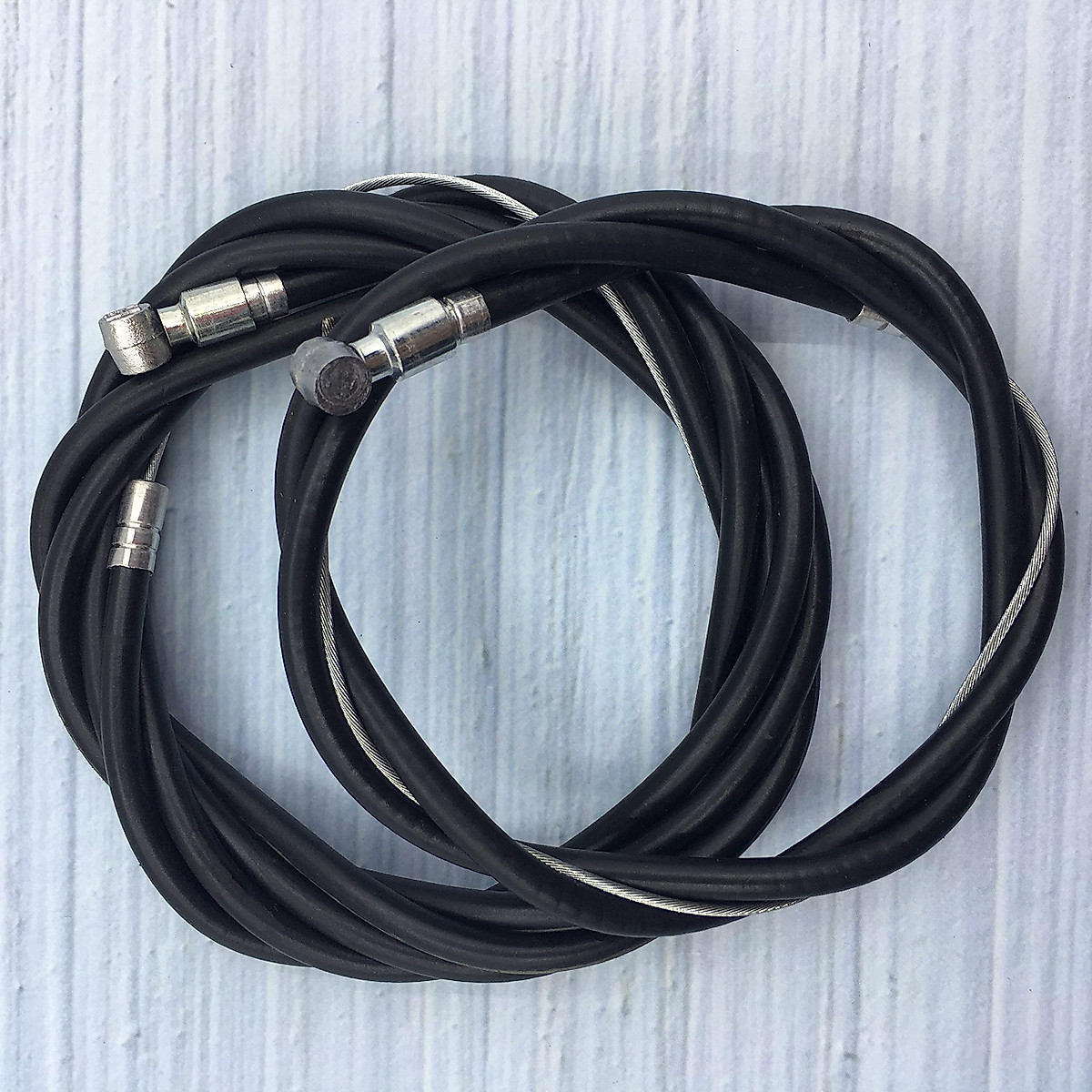 APRUNM Black front and rear brake cables are suitable for bicycle and mountain bike brake cables, bicycle control cables (1 pair)