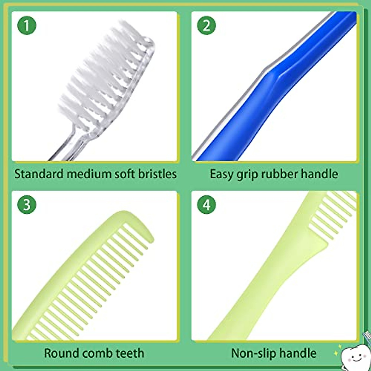 200 Pcs Bulk Disposable Toothbrushes and Comb for Homeless Individually Wrapped Toothbrushes Soft Bristle Manual Toothbrushes Travel Hair Combs for Adults Kid Hotel Shelter Nursing Home Charity Church