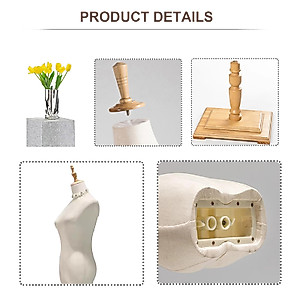 Dress Form Mannequin, Display Female Mannequin with Wooden Stand and Head, 51"~73" Height Adjustable Women Mannequin for Boutique Clothing Jewelry Store