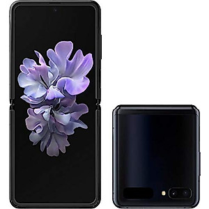 Samsung Galaxy Z Flip Factory Unlocked Cell Phone |US Version - Single SIM | 256GB of Storage | Folding Glass Technology | Long-Lasting Battery | US Warranty | Mirror Black (Renewed)