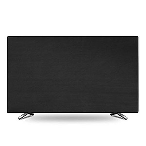 Indoor TV Set Cover, Soft Lycra Fabric Universal 55“ Flat Screen Dust-proof Protector (55", Black)