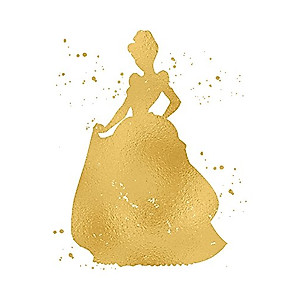 Simply Remarkable Cinderella, Princess and Disney Inspired - Pack of 4 Gold Poster Prints Photo Quality - Made in USA - Frame not Included (8x10, Cinderella 4 Pack - Gold)