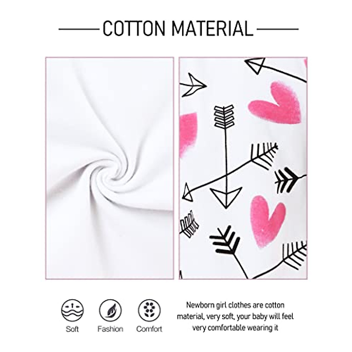 SEYOUAG Baby Girl Clothes Cute Mommy Letter Romper Arrow Heart Pants Newborn Girls Outfits Fall Winter Clothes Set (Adorable Pink, 0-3 Months)