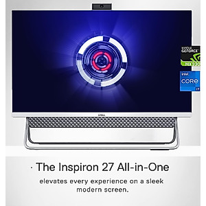 Dell Inspiron 7700 All in One Desktop Computer, 27 Inch FHD Touchscreen, Intel Core i7-1165G7, 64GB RAM, 2TB SSD, Windows 11 pro, GeForce MX330, WiFi 6, HDMI, Wireless Keyboard & Mouse, Silver