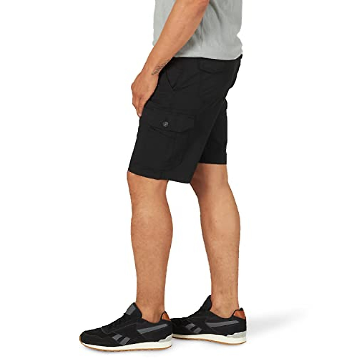 Lee mens Extreme Motion Swope Cargo Shorts, Black, 32 US