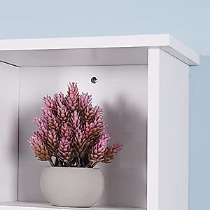 GEDELITE Bathroom Wall Cabinet with Shelves and Door, Wooden Storage Cabinet Over Toilet Space, White Medicine Cabinet for Bathroom, Kitchen, Bedroom.