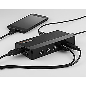 Amazon Basics 10 Port USB 2.0 Hub, 5-Pack For Tablets, BLACK