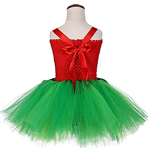 Tutu Dreams Toddler Halloween Costume Hawaiian Dress Girls Hula Luau Dancer 100th Day of Schhol Holiday Pageant Birthday Party (Red, 3-4T)