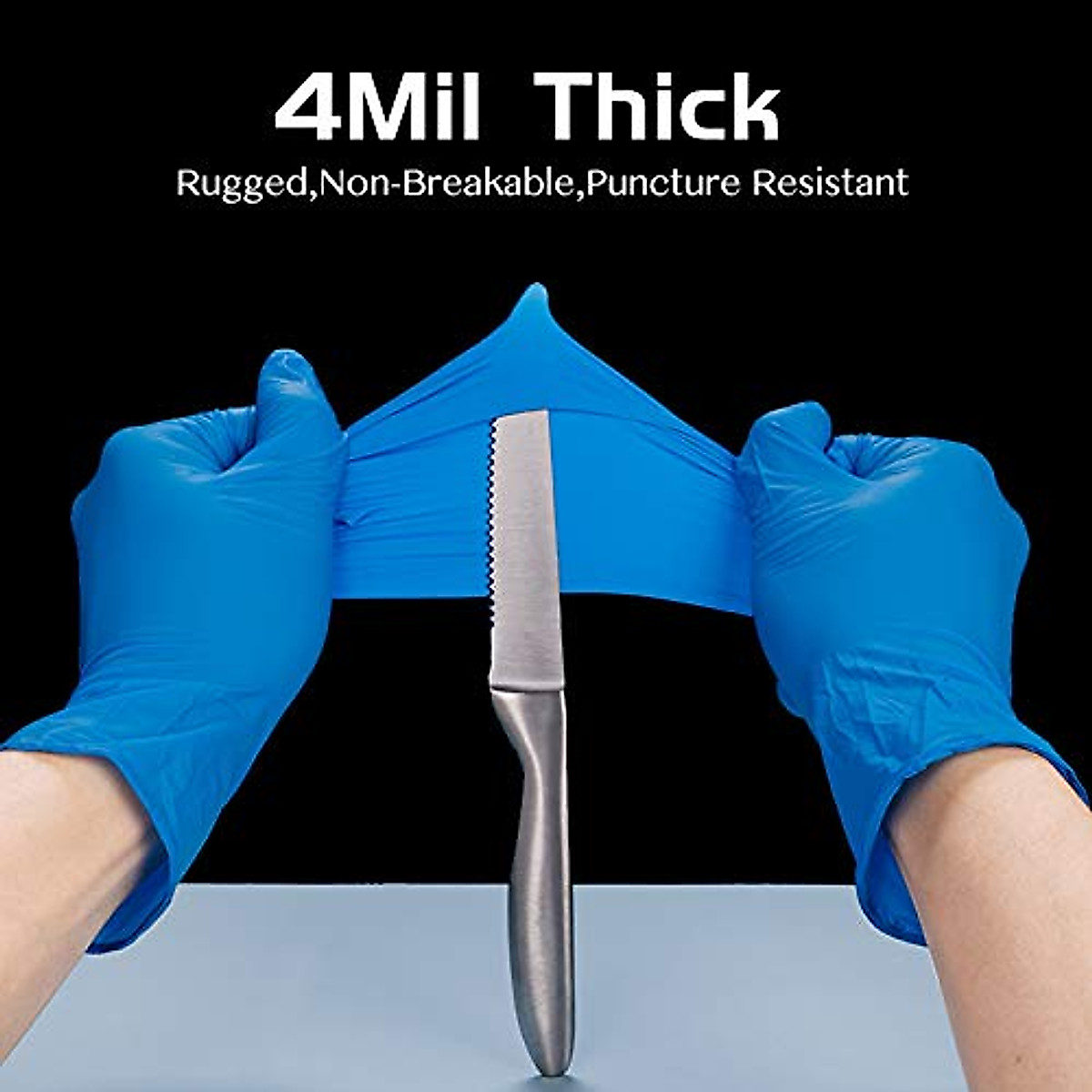 Wostar Nitrile Disposable Gloves Large Powder Free 4mil 100 Pcs Latex Free Dark Blue Exam Disposable Gloves