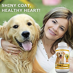 Amazing Omega 3 Fish Oil for Dogs - Itchy Skin Relief for Dog Dry Skin and Shedding - Dog Skin and Coat Supplement Omega 3 for Dogs - 120 Bacon Flavor Chews