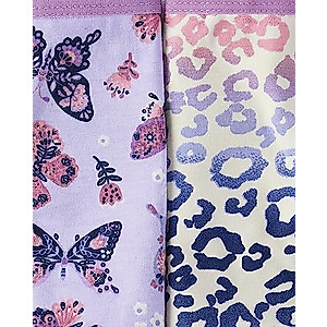 The Children's Place Girls Cotton 7-pack Bikini Style Underwear, Bright Pink | Capri Blue | Cool Flies_lovely Lavender | Cool Flies_tidal | Day Dreamer | Lovely Lavender | Ombre Leopard_snow | Ombre Leopard_tidal, Medium US