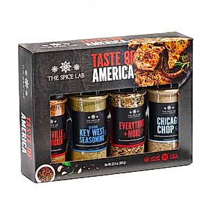 The Spice Lab Taste of America Spices and Seasonings Ultimate Grilling Set - Gift Kit for Cooking, Air Fryers & Men - Made in the USA