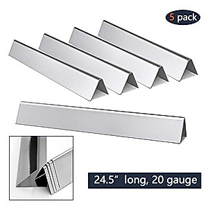 Hongso 34 1/4" SS Burner Tube Set and 24.5" Flavorizer Bars Replacement for Weber Genesis 300 Series E-310 E-320 EP-310 EP-320 S-310 S-320 Gas Grills (with Side Control Panel Only), 67722 7539 7540