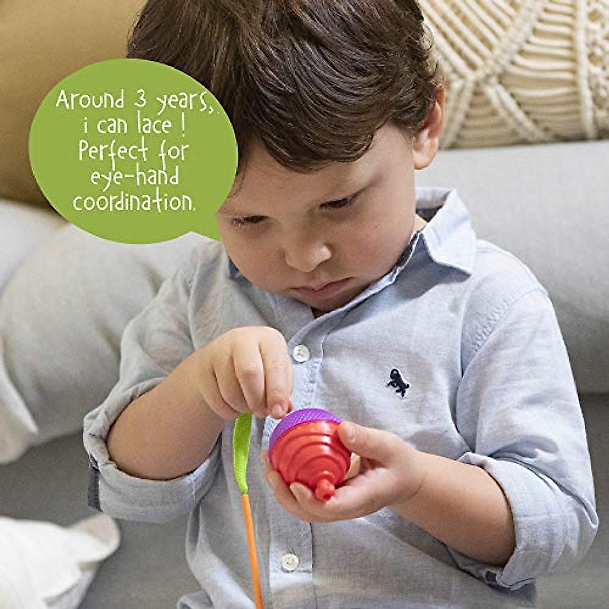 Lalaboom - Educational Pop Beads - 48 Piece Set - Ages 10 Months to 4 Years - BL460