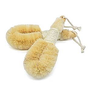 INGVY Dry Brushing Body Brush Creative Massage Body Brush Bathroom Sisal Rubbing Brush Natural
