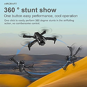 Drone with Camera for Adults, Dual 1080P HD FPV Camera RC Quadcopter Toys Gifts for Boys Girls, with 1 Batteries, Altitude Hold Headless Mode, One Key Start, 3 Speed Adjustment (Single 1080P Black)