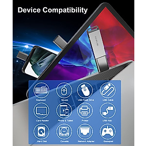 USB C Male to USB 3.0 Female Adapter 3-Pack,Thunderbolt 3 Type C OTG Drive Converter for MacBook Pro 2022,iPad Mini 6 Air 4 5 Generation,Surface Go,Microsoft Galaxy S23 23 S21 S22 Plus Ultra