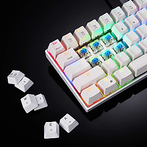 Motospeed CK62 61 Keys RGB Mechanical Keyboard USB Wired BT Dual Mode Gaming Keyboard Pink with OUTEMU Red Switches