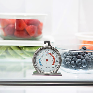 RCA RFRF695 Upright Freezer, 6.5 cf Stainless & Taylor Precision Products 5924 Large Dial Kitchen Refrigerator and Freezer Kitchen Thermometer, 3 Inch Dial,Silver